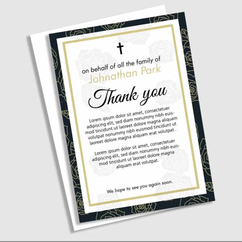 Funeral thank you card printing | Print-Print